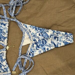Bydee | Swim | Blue And White Bikini Set With Charms | Poshmark